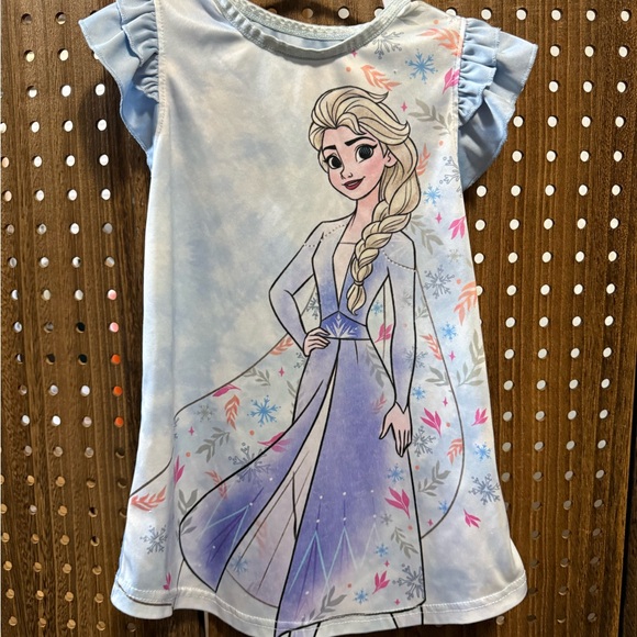 Disney | Pajamas | Frozen Elsa Kids Pj Dress Blue And Purple | Poshmark